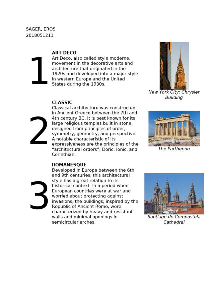 Overview of Architectural Styles | PDF | Gothic Architecture | Art Nouveau