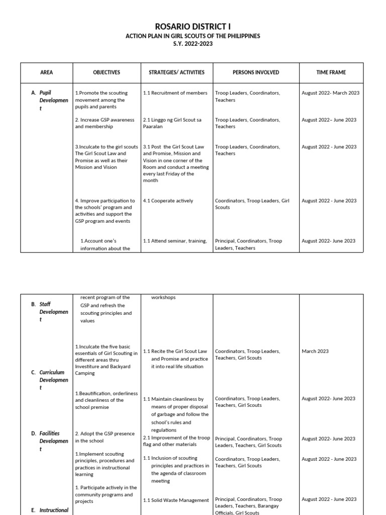 Action Plan GSP | PDF
