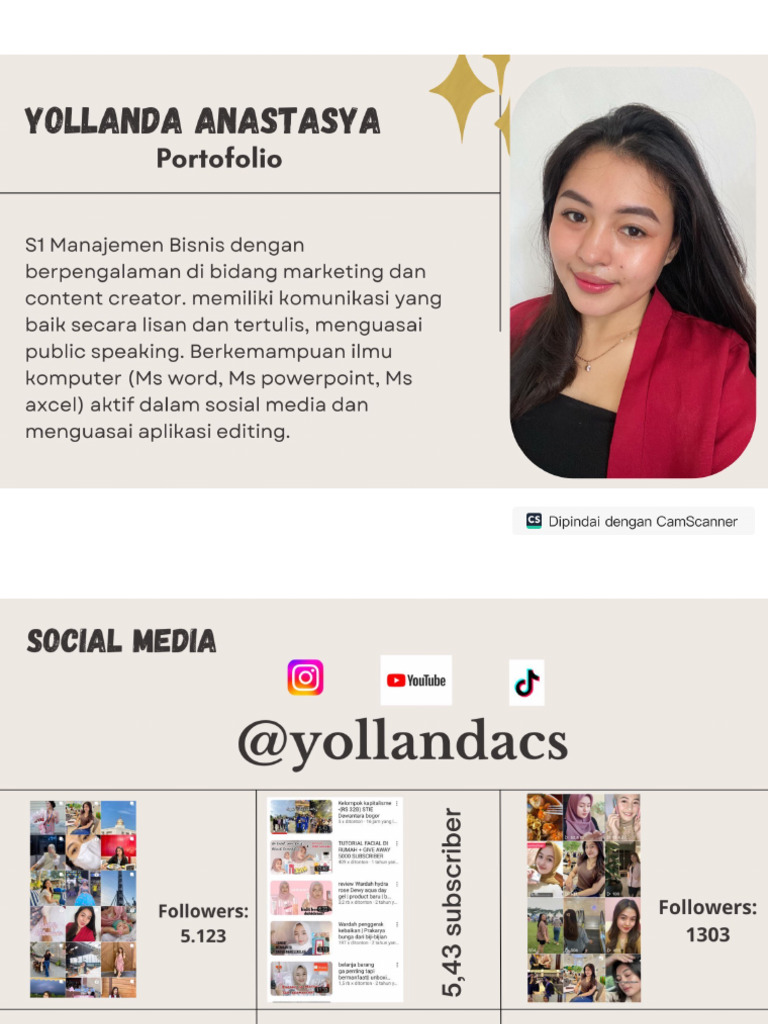 Portofolio Yollanda Anastasya | PDF