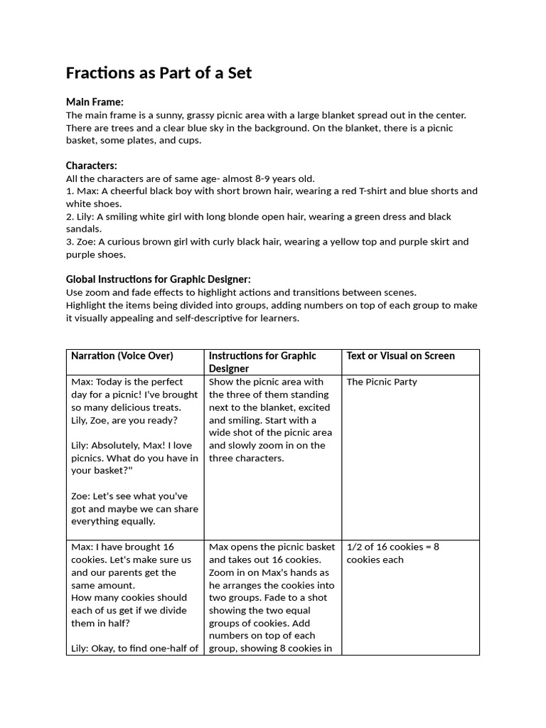 Fractions As Part of A Set | PDF