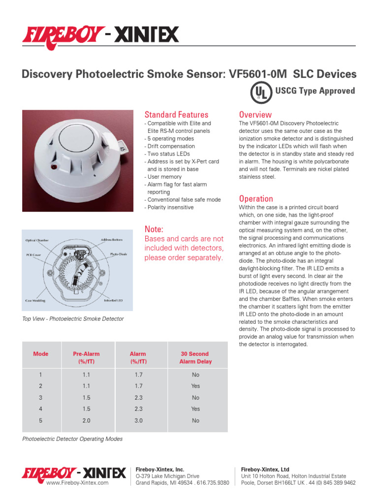 Photoelectric Smoke Detector Guide | PDF | Light Emitting Diode | Equipment