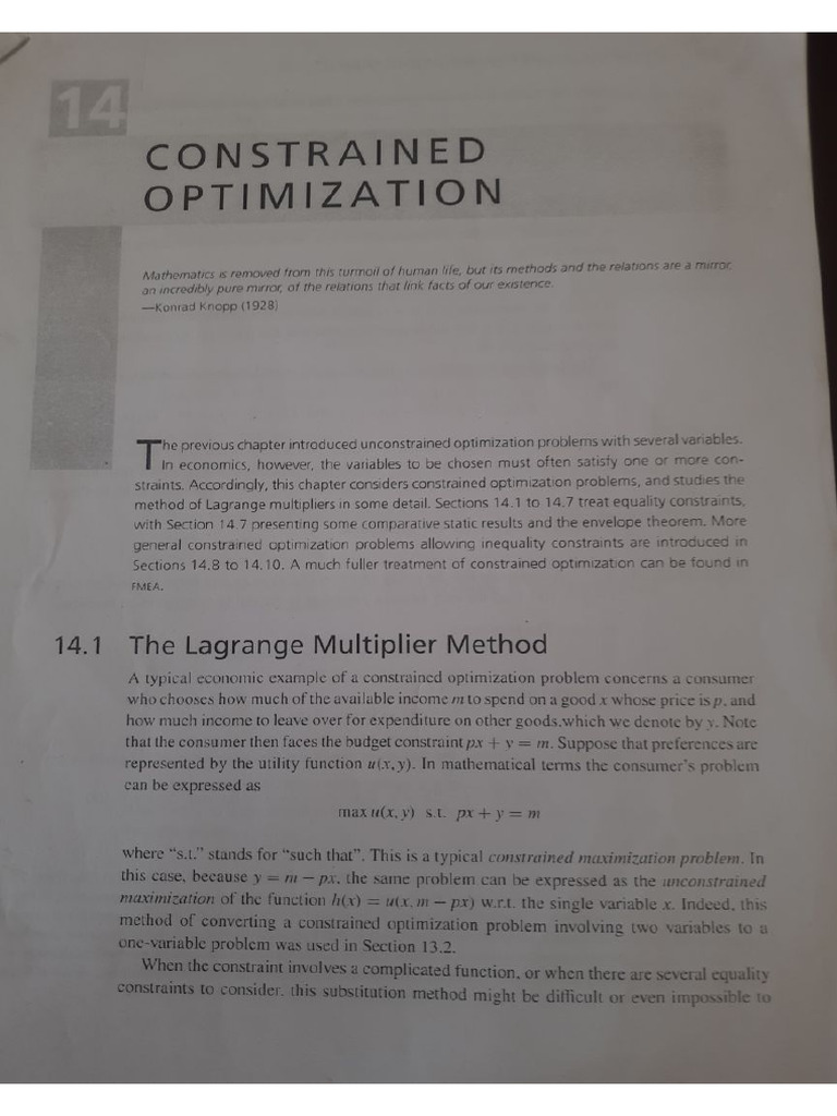 Constrained Optimization | PDF