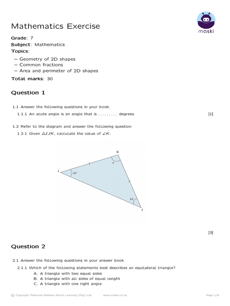 Classwork Homework 30 20241127104021 Exercise | PDF | Triangle ...