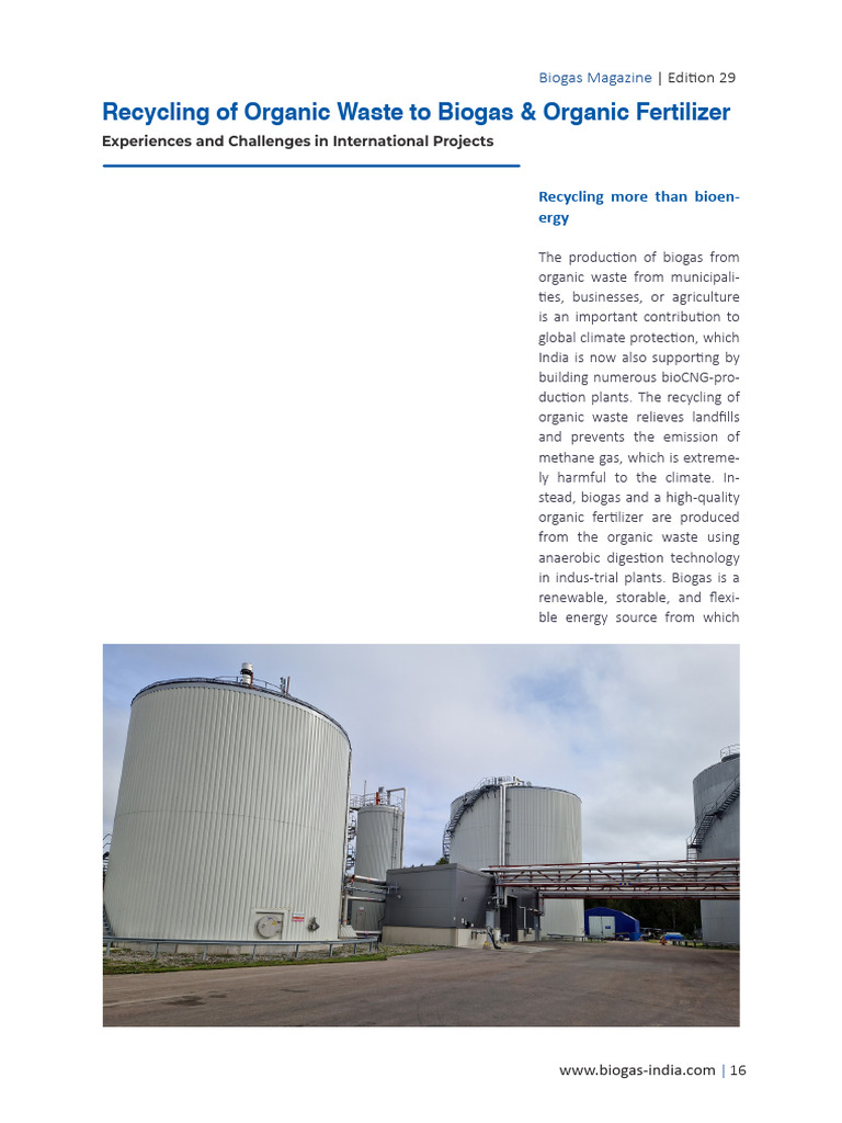 Recycling of Organic Waste To Biogas Organic Fertilizer 1730604814 ...