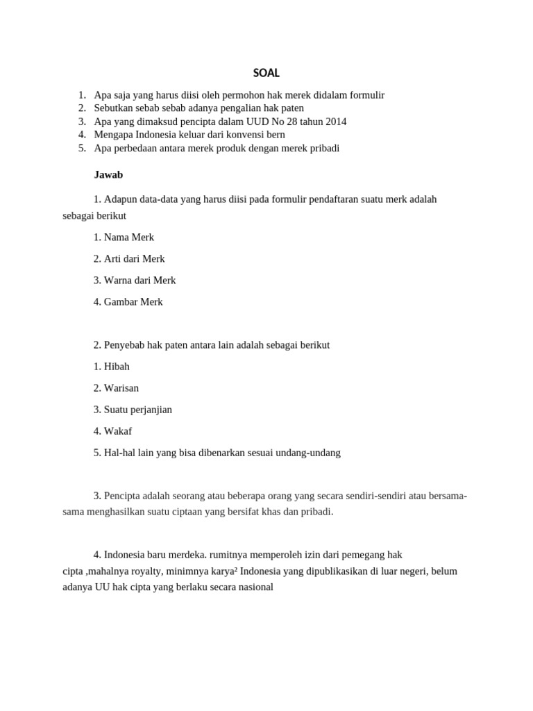 SOAL Buk Mutia | PDF