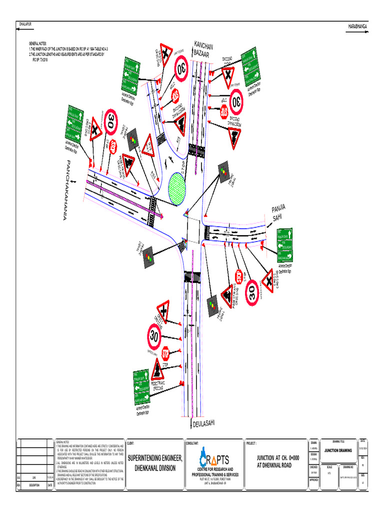 Dhenkanal Road Junction Design Plan | PDF