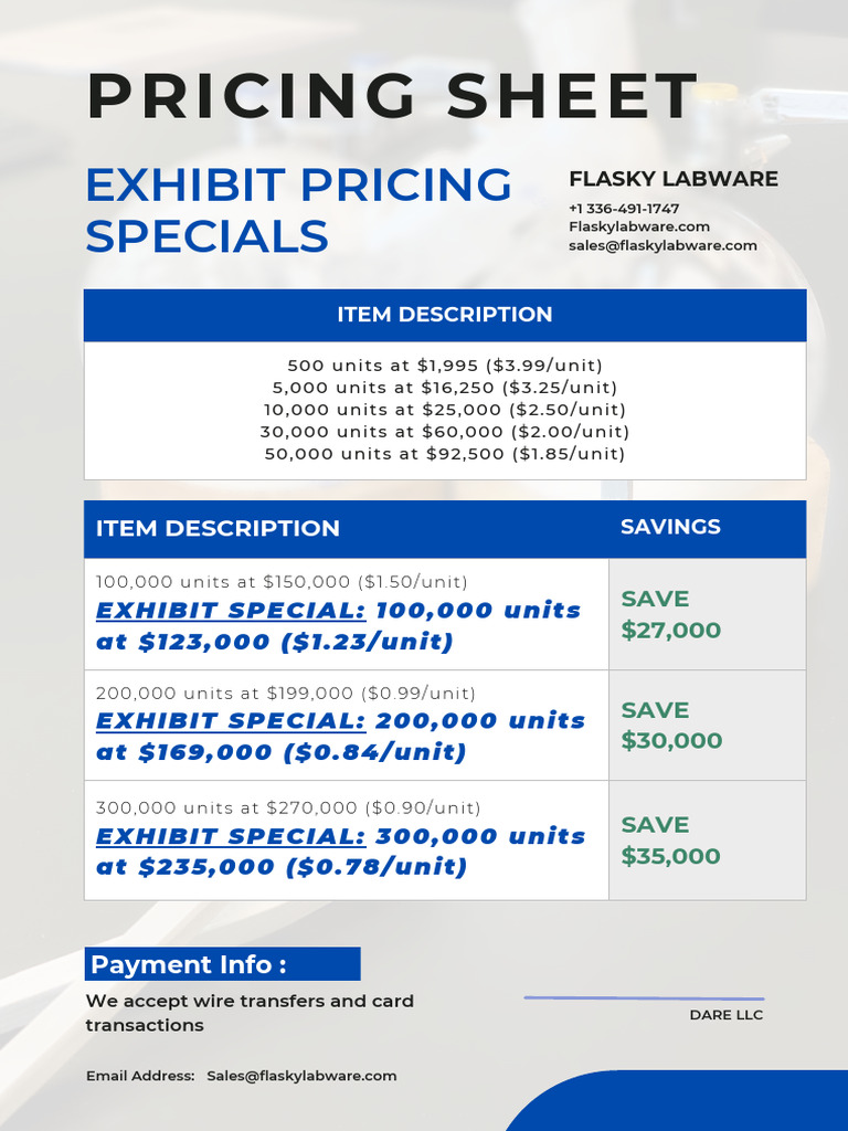 Pricing Sheet | PDF