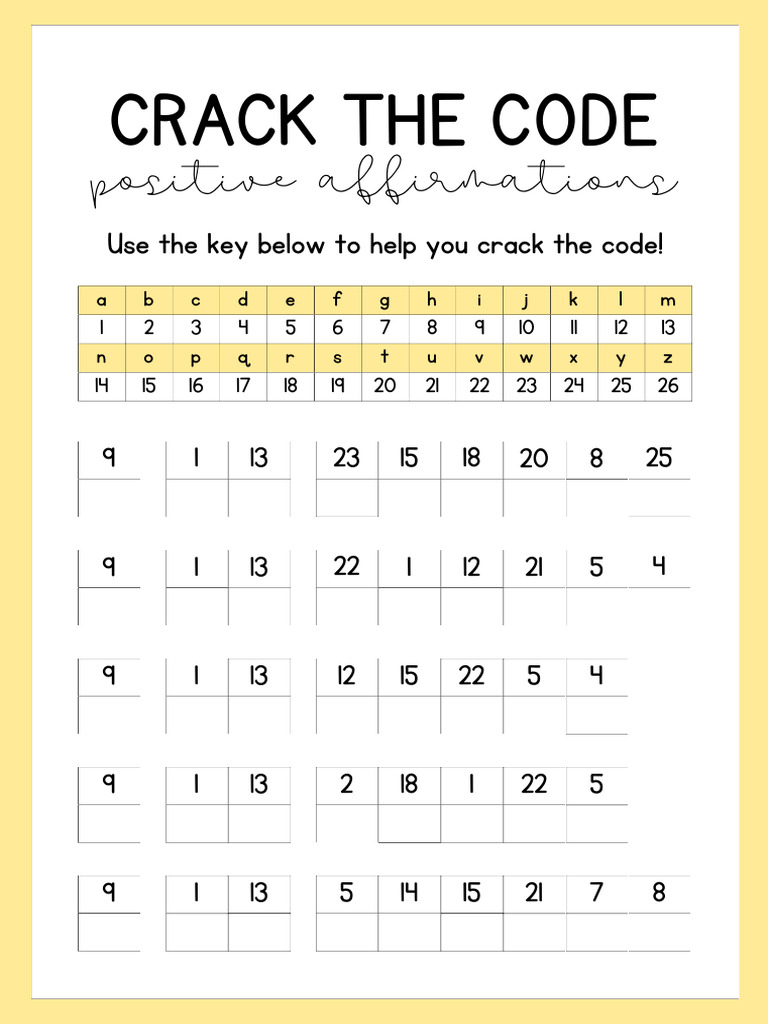 Crack The Code - Positive Affirmations | PDF