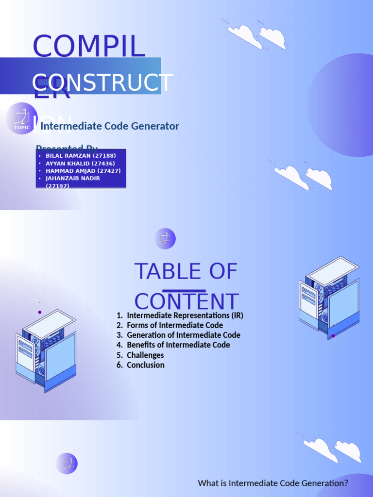 Blue Purple Modern Animated Computer Science Presentation | PDF | Compiler | Program Optimization