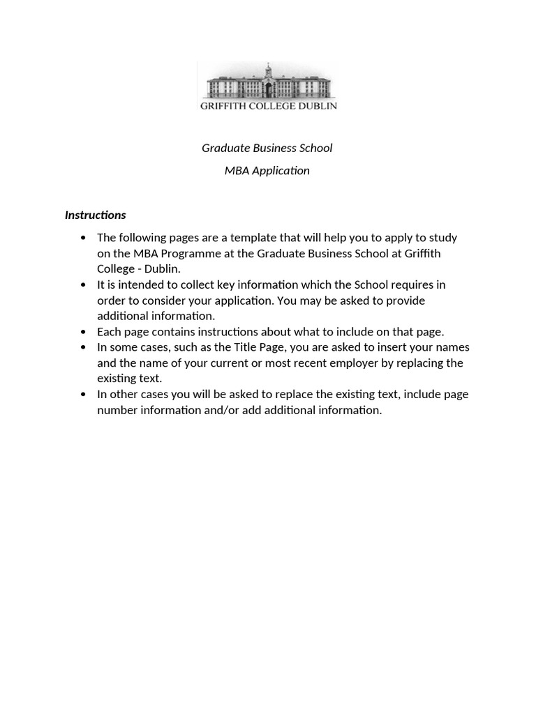 MBA Application and Template | PDF | Strategic Management | Cognition