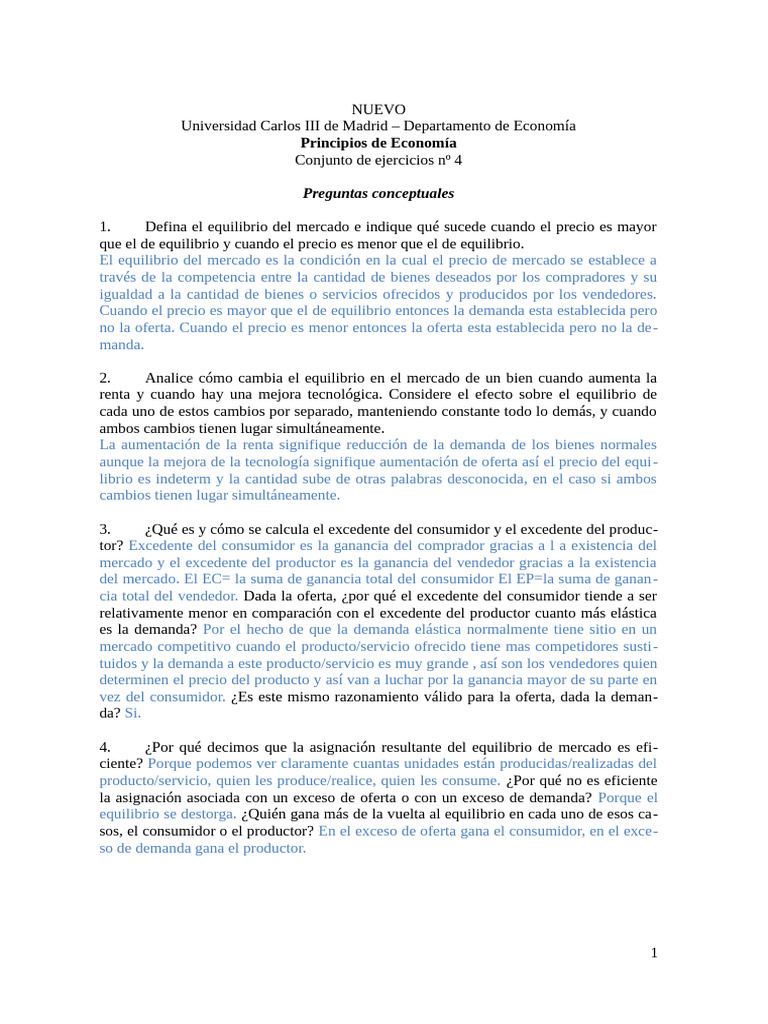 Hoja de Ejes 4 | PDF | Oferta (economía) | Mercado (economía)