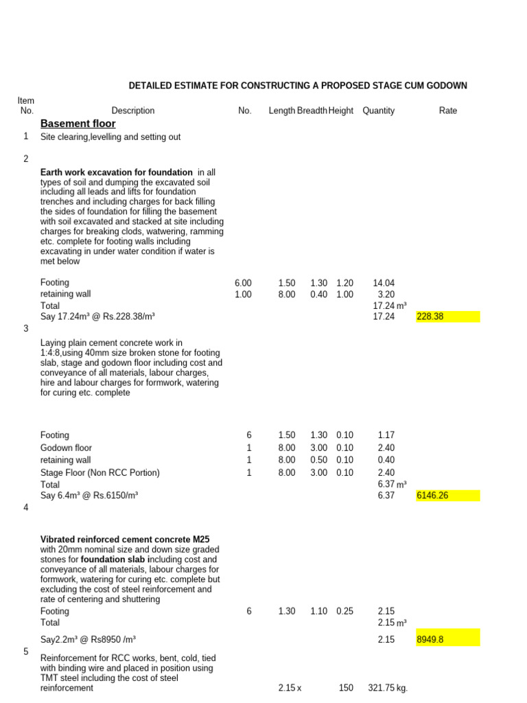 STAGE Estimate | PDF | Concrete | Real Estate