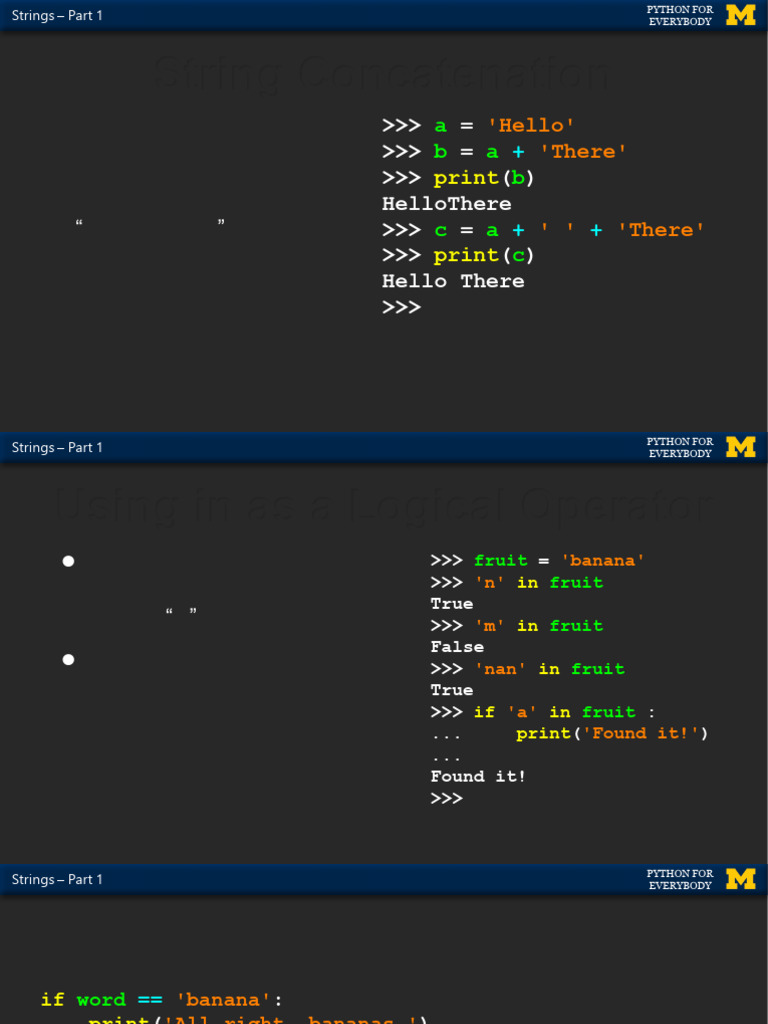 6.2 - Manipulating Strings | PDF | String (Computer Science) | Python (Programming Language)