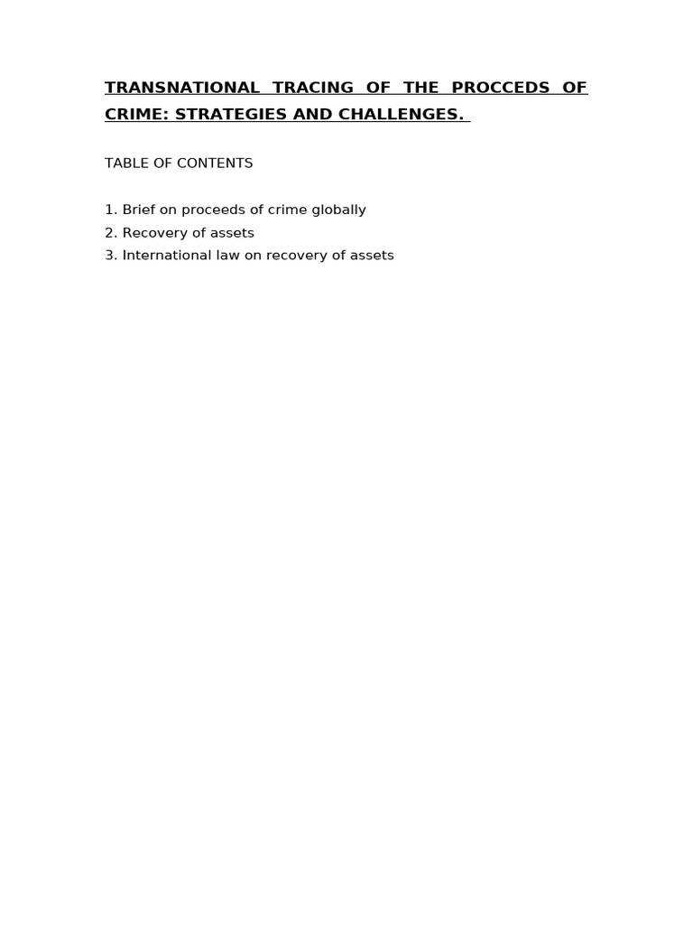 Tracing Proceeds of Transnational Crime | PDF | Money Laundering ...