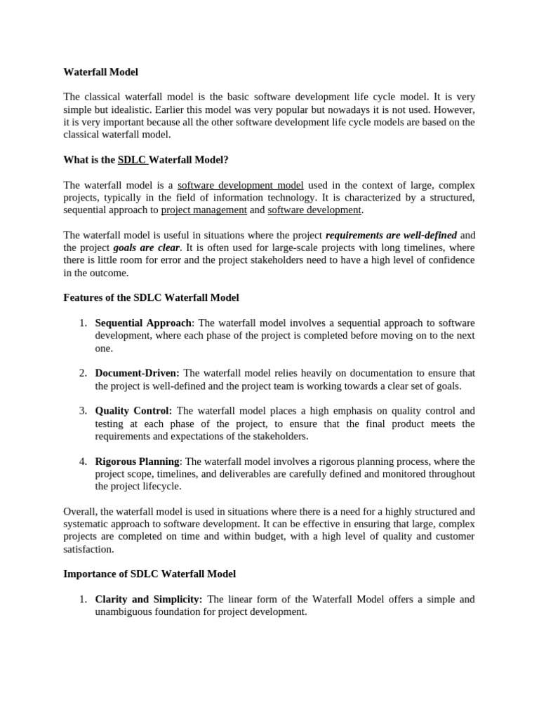 Lecturer # 3 Waterfall Model | PDF | Software Development Process ...