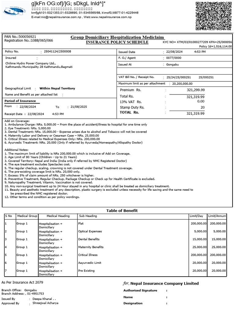 Nepal Group Hospitalization Insurance | PDF | Insurance | Health Care