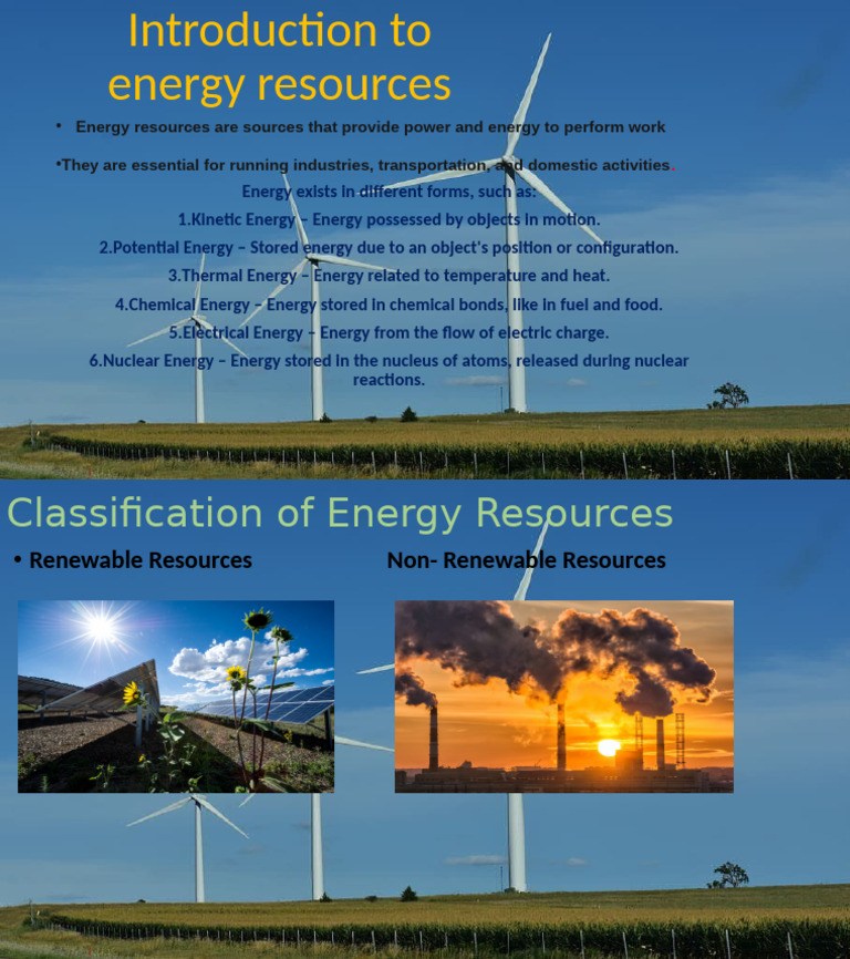 Introduction To Energy Resources | PDF