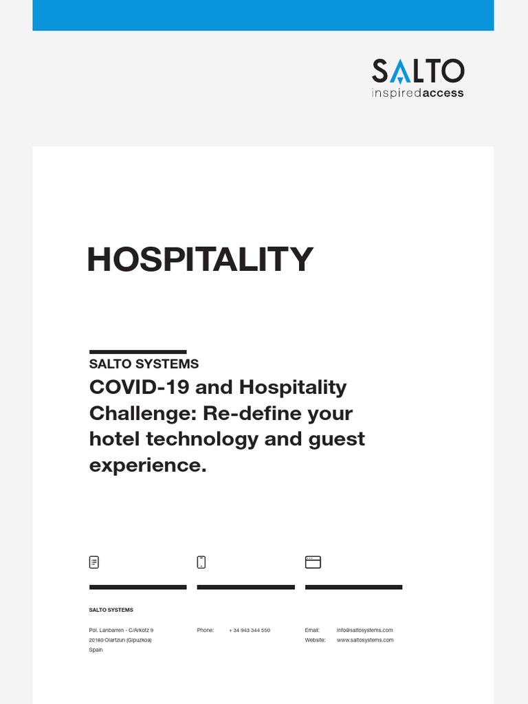 Covid 19 Hospitality Challenge Salto Systems 2020 v2 | PDF | Computing