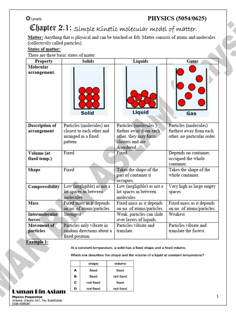 Lecture Notes Kinetic Theory of Matter | PDF | Evaporation | Gases