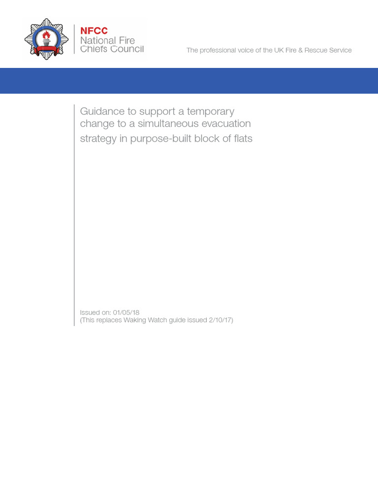 NFCC Simultaneous Evacuation Strategy Guidance | PDF | Fire Safety | Firefighting