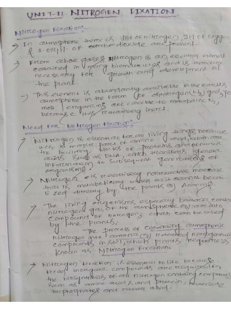 Nitrogen Fixation and Chlorophyll, Photo System 1&2 | PDF
