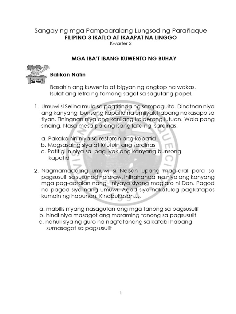 Fil3 Q2 Week3-4 | PDF