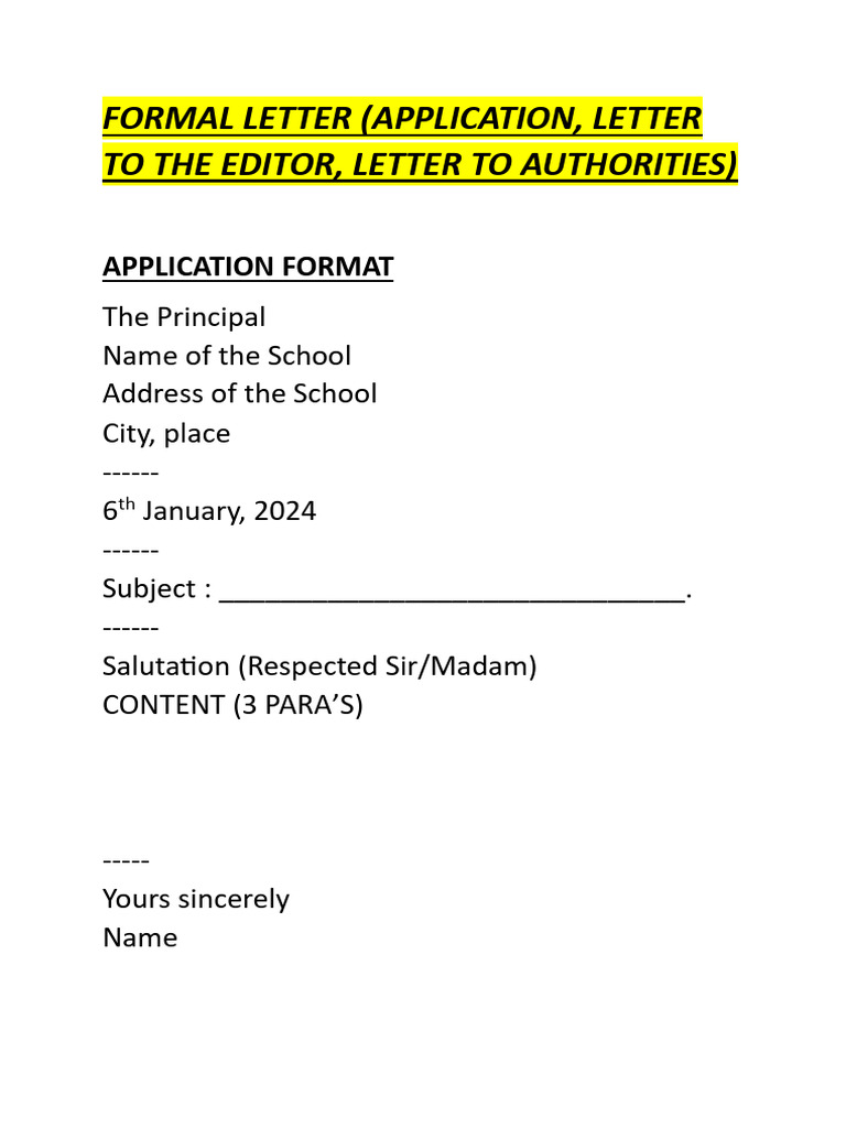 FORMAL LETTERS formats (1) (2) | PDF