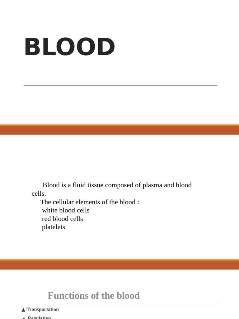 Blood | PDF | Coagulation | Osmosis