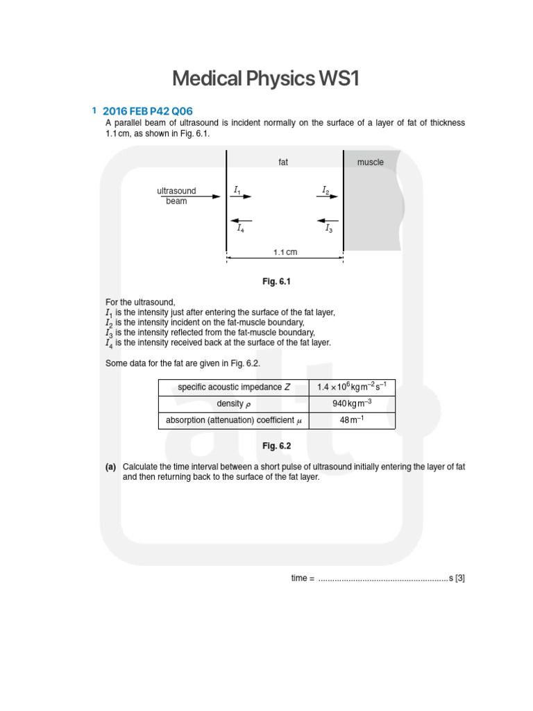Medical Physics WS Merged | PDF | Attenuation | Electromagnetic Radiation