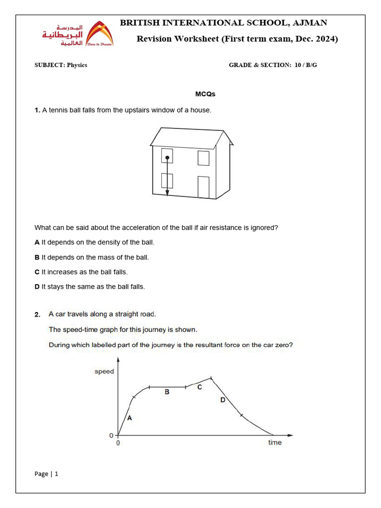 PHYSICS REVISION | PDF | Mass | Weight