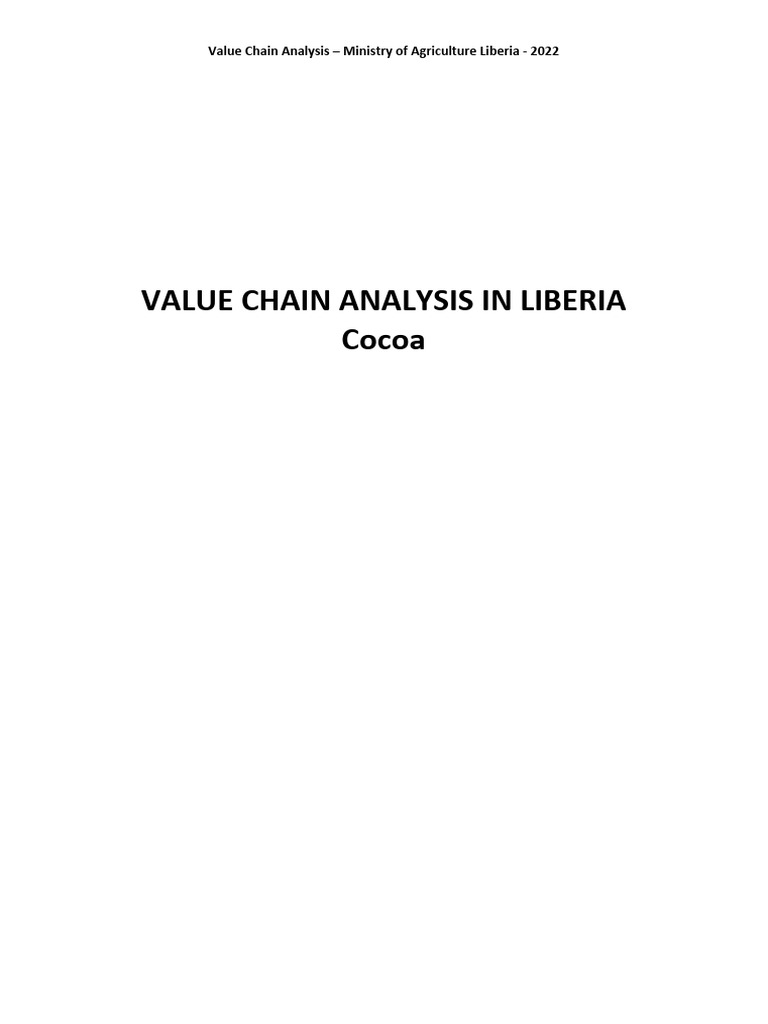 Cocoa Liberia Report | PDF | Cocoa Bean | Organic Farming
