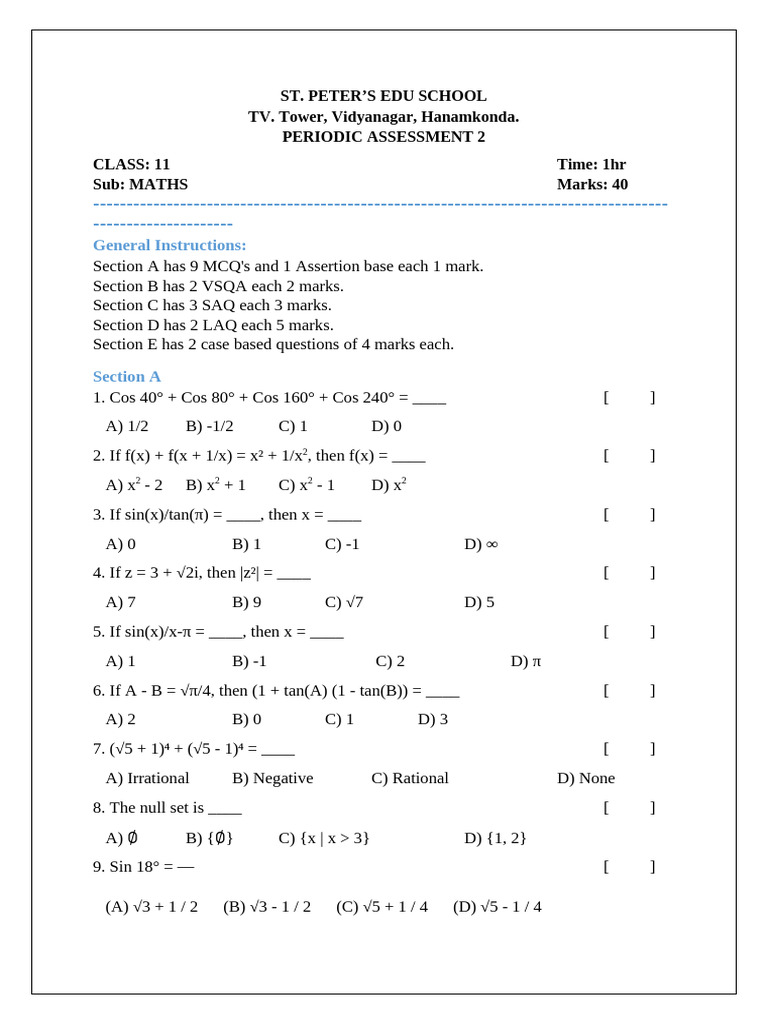 MATHS PT 2 GRADE 11 QP | PDF | Mathematics | Mathematical Concepts