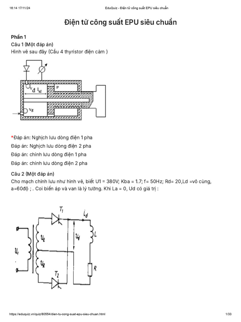 Điện tử công suất EPU siêu chuẩn | PDF