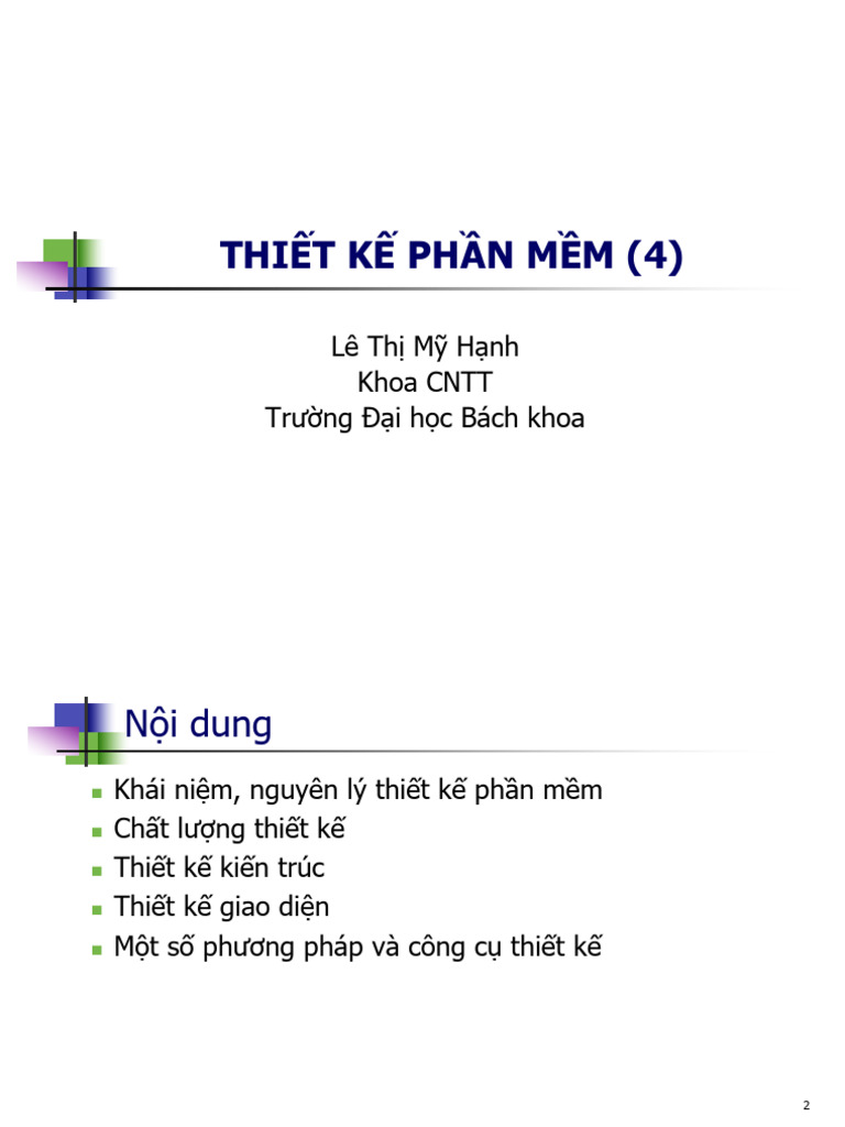 SE4-Thiet Ke Phan Mem | PDF