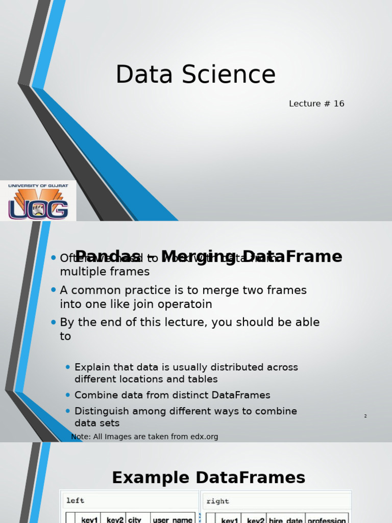 Lecture 15 Ds Pandas Dataframe Merging String Operations Pdf Software Engineering