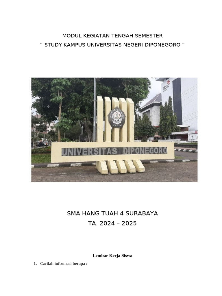 Modul KTS Universitas Negeri Diponegoro | PDF