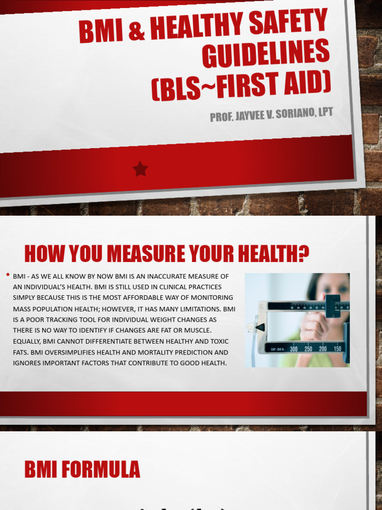 Bmi Safety Guidelines (1) | PDF | Musculoskeletal System | Clinical ...