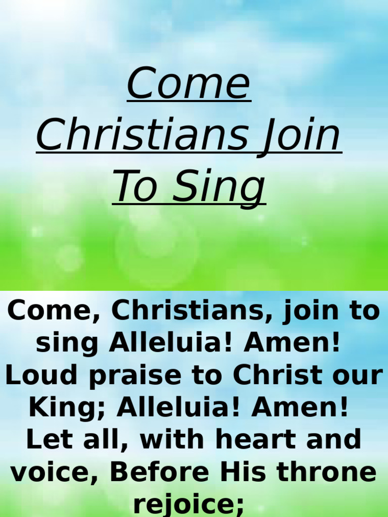 Christian Hymn of Praise | PDF