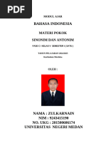 Modul Ajar Sinonim Dan Antonim (Ukin) Fix | PDF