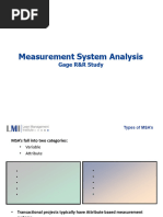 Gauge R&R Measurement System Analysis | PDF | Technology & Engineering