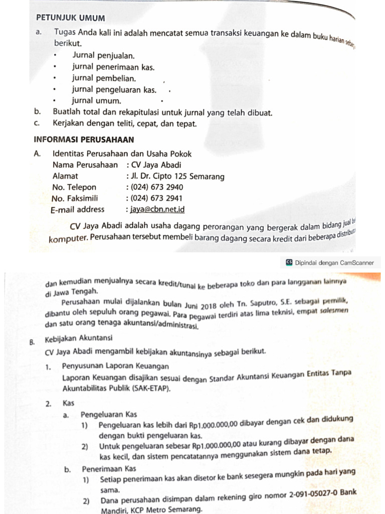 CV Jaya Abadi | PDF