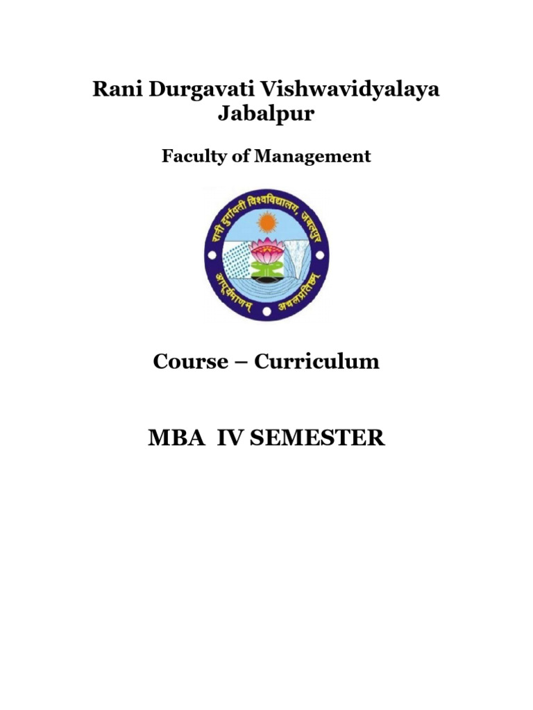 MBA IV Semester Syllabus | PDF | Marketing | World Wide Web