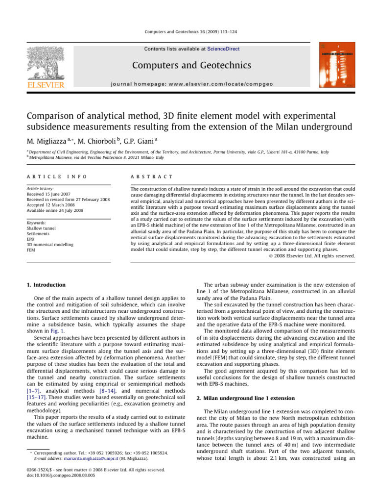 Comparison of Analytical Method 3D Finit | PDF | Finite Element Method | Geotechnical Engineering