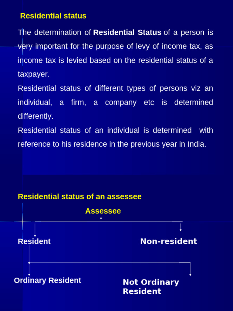 Residential Status | PDF | Income | Taxes