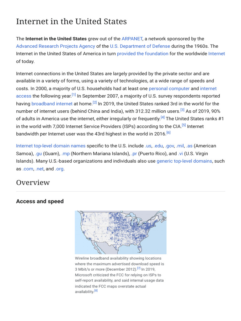 Internet in The United States - Wikipedia | PDF | Net Neutrality ...
