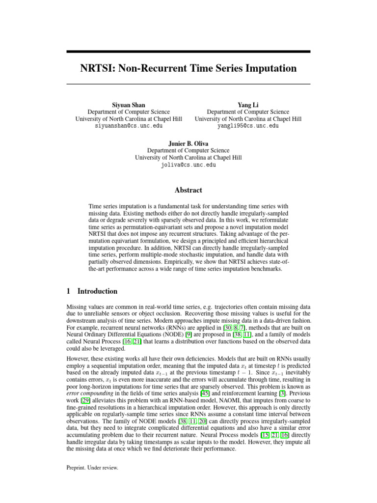 NRTSI (集合 分层) | PDF | Time Series | Algorithms