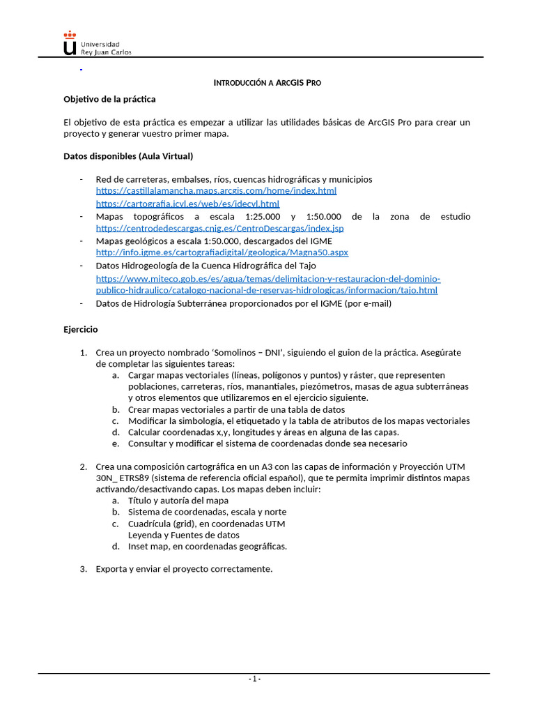 Ejercicio Somolinos1 Instrucciones TrabajarCapas+Layout | PDF | Mapa | Ventana (informática)
