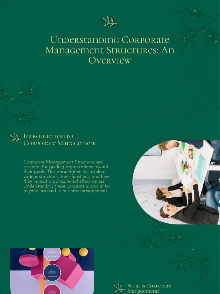 Understanding Corporate Management Structures An Overview ...