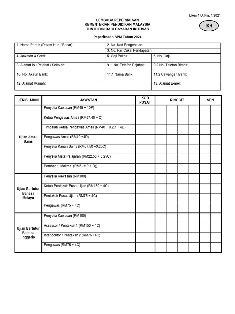 Ikhtisas SPM 2024 - Ubbm Uas Ubbi Um | PDF