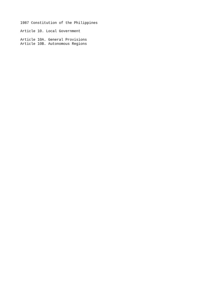 Article 10. Local Government | PDF